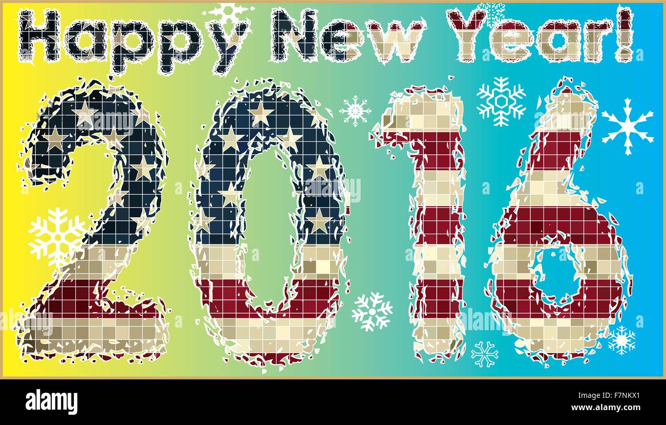 Happy New Year 2016 Stock Vector Image & Art - Alamy