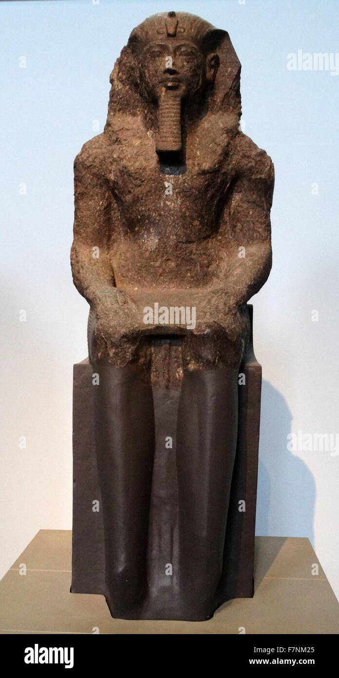 Seated statue of Ramesses II. Dated 19th Dynasty, reign of Ramesses II ...