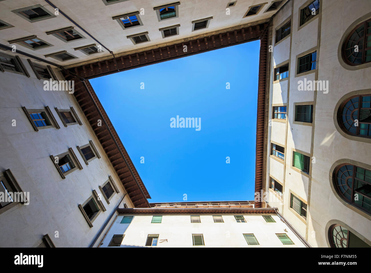 Italy, Florence, facades of courtyard of Palazzo Vecchio Stock Photo ...
