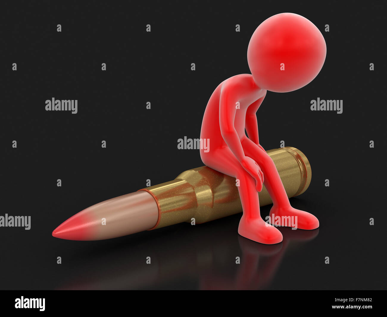 Man and Bullet (clipping path included Stock Photo - Alamy