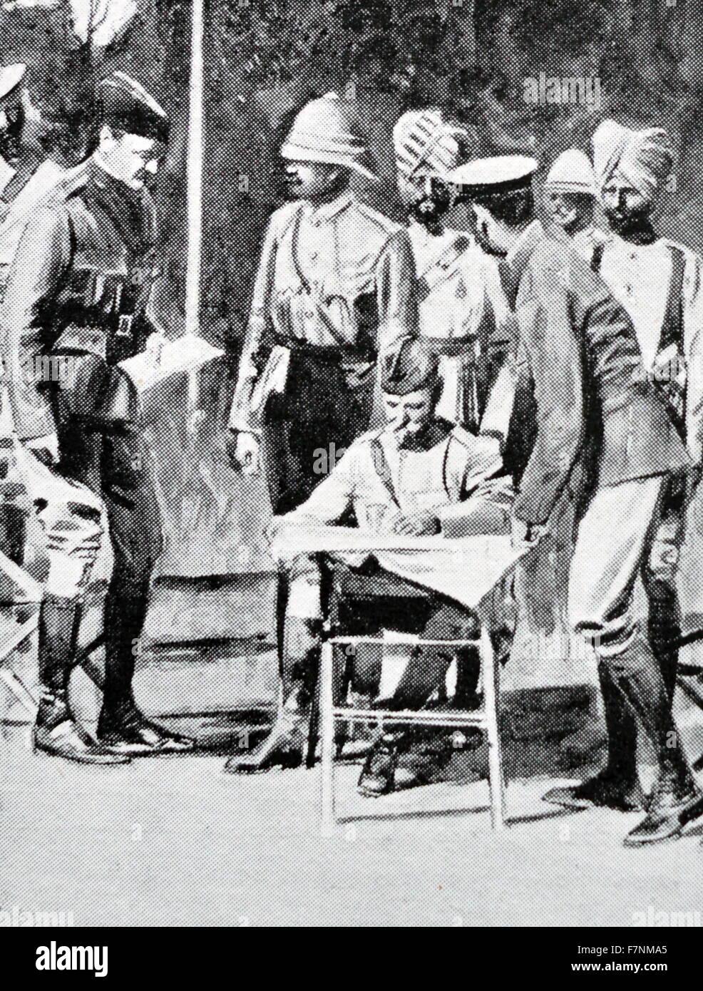 Lord Frederick Roberts, seated, (1832–1914), Anglo-Irish soldier of the ...