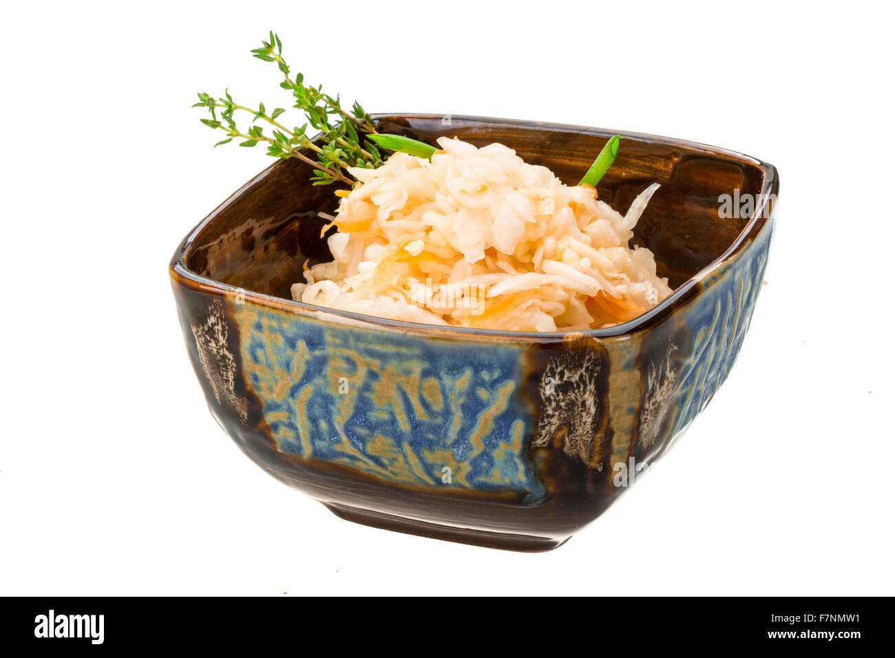 Fermented cabbage with herbs Stock Photo - Alamy