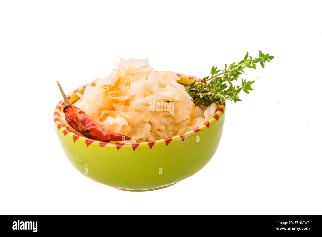 Fermented cabbage with herbs Stock Photo - Alamy