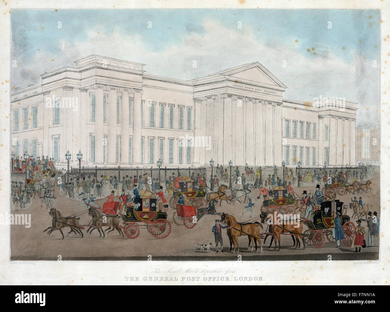 The royal mail's departure from the general post office, London 1835 ...
