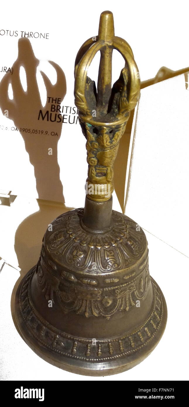 Bronze Ghanta Bell from Tibet. Dated 19th Century Stock Photo - Alamy