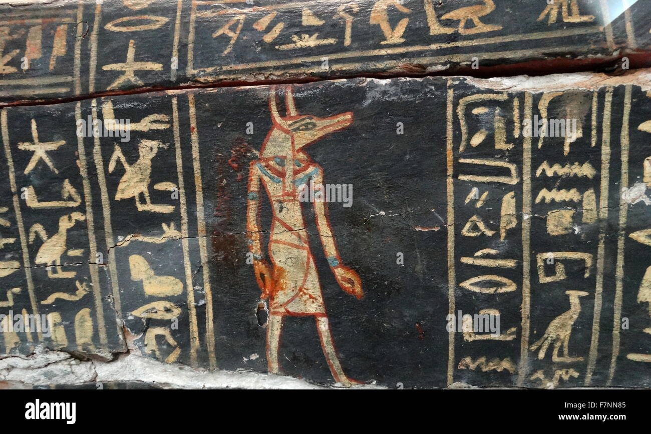 Coffin set of an Unknown Mummy. Dated 500 BC Stock Photo - Alamy