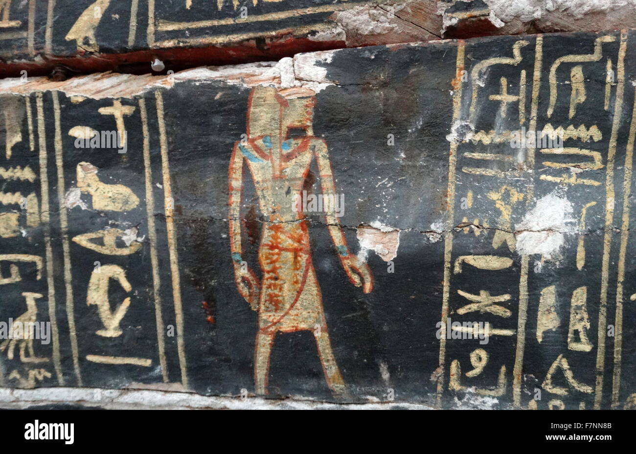 Coffin set of an Unknown Mummy. Dated 500 BC Stock Photo - Alamy