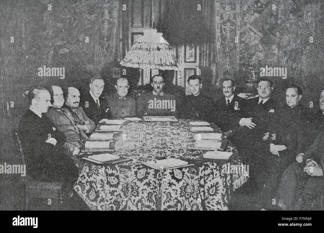 Francisco Franco's First Council of Ministers, Burgos. Franco was a ...