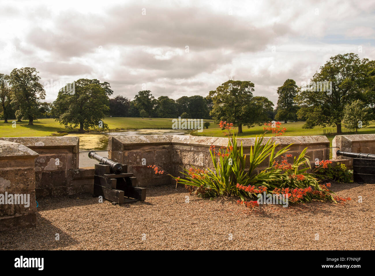 Scenic view of Raby Castle in Staindrop,Co.Durham looking out from the ...
