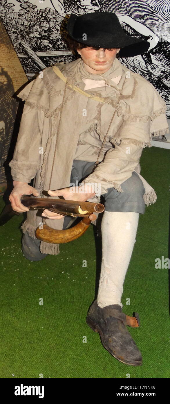 Model of a colonial American fighter during the War of Independence ...
