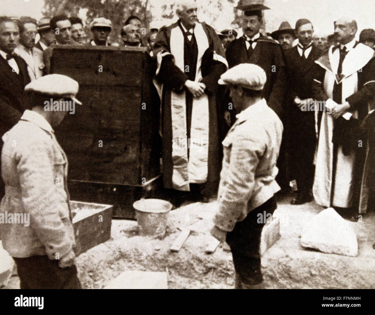 Chaim Weizmann, Lord Balfour and Lord Samuel at the founding of the ...