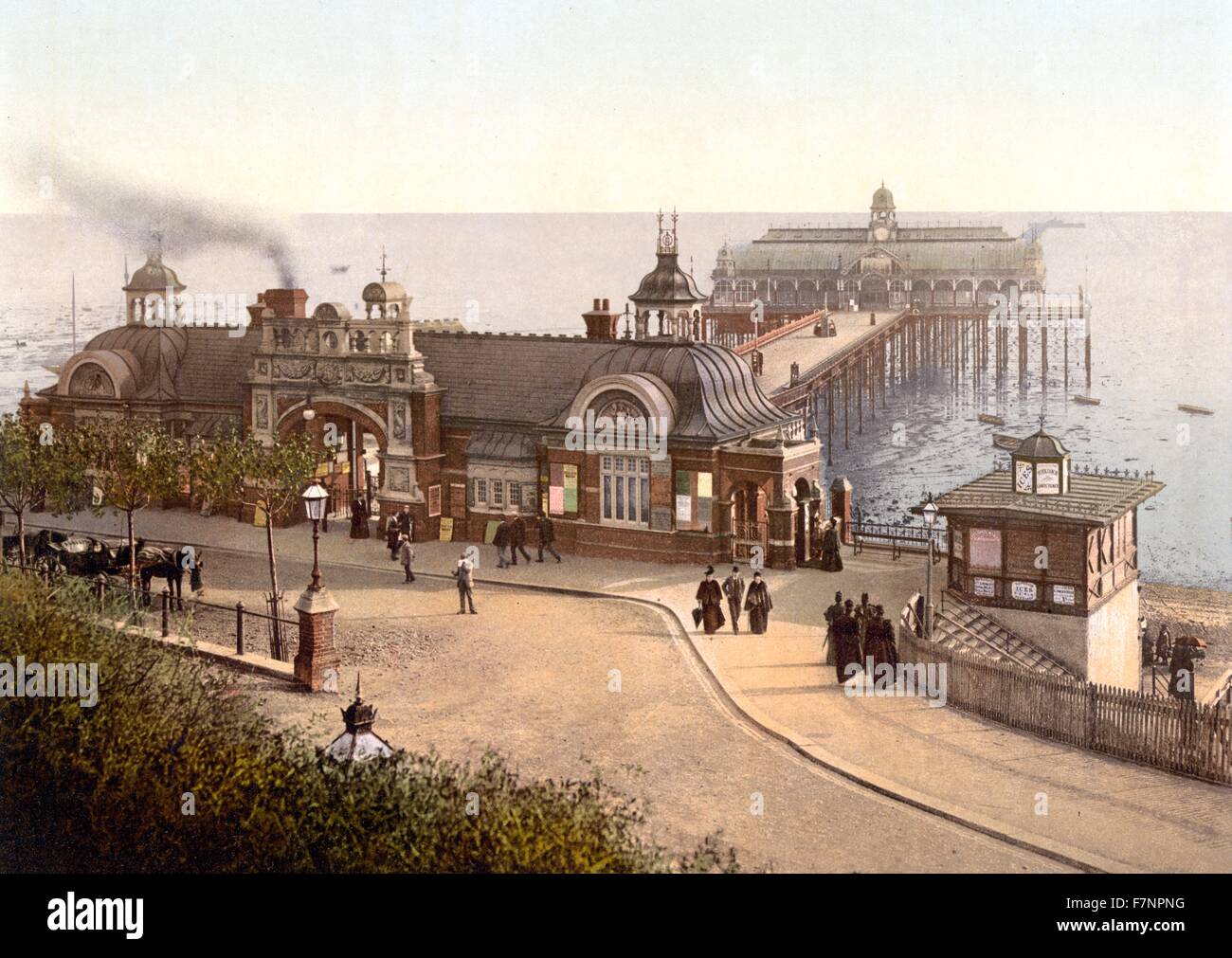 The pier, Southend-on-Sea, England. Image shows the entrance to the ...