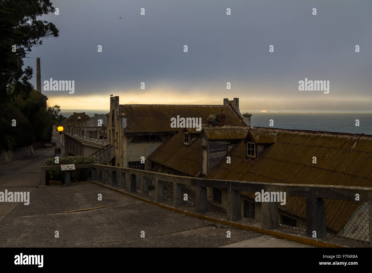 Alcatraz Island at sunset, San Francisco Stock Photo - Alamy
