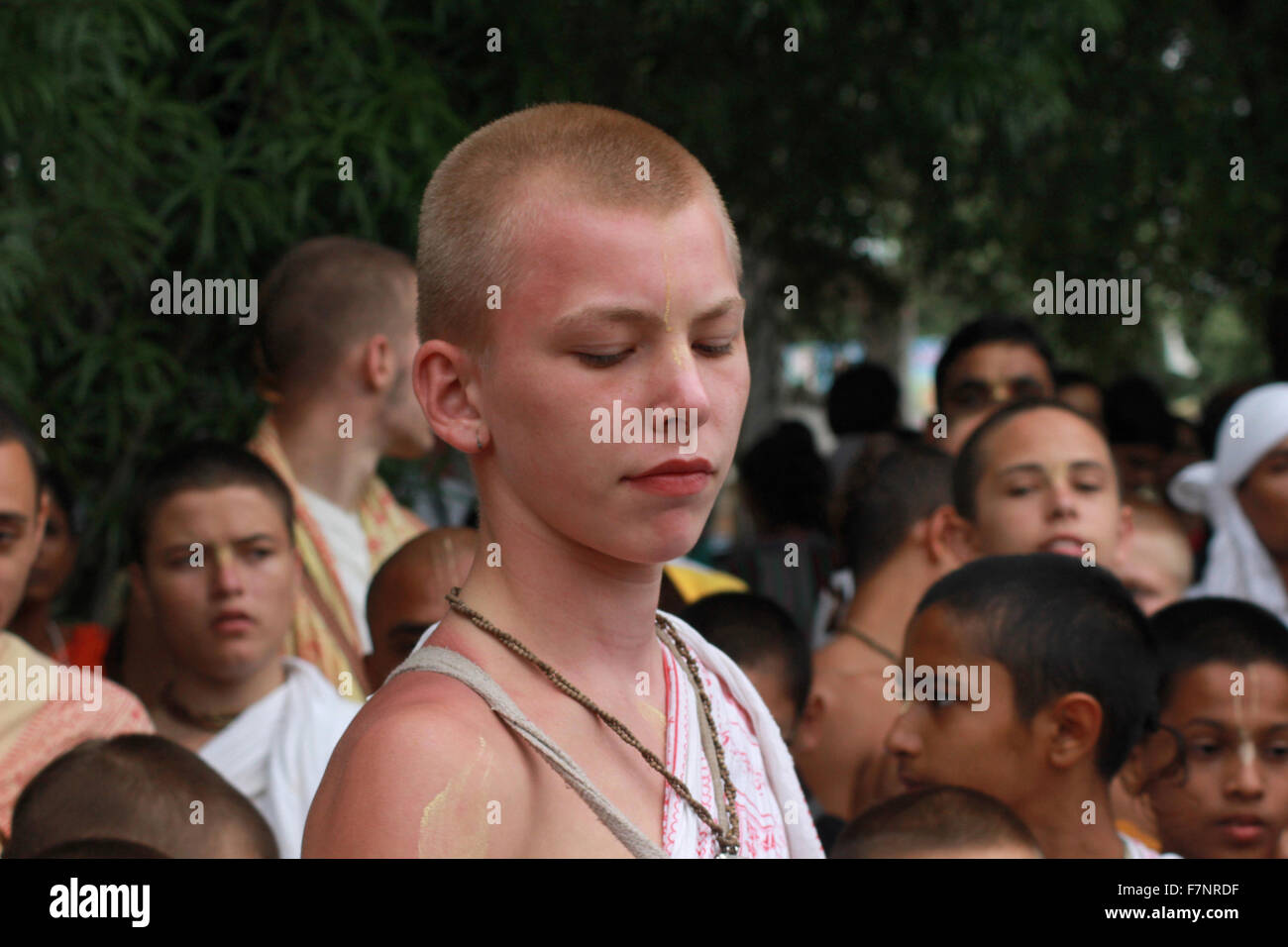 Krishna Bhakt devotee Kumbh Mela, Nasik, Maharashtra, India Stock Photo ...