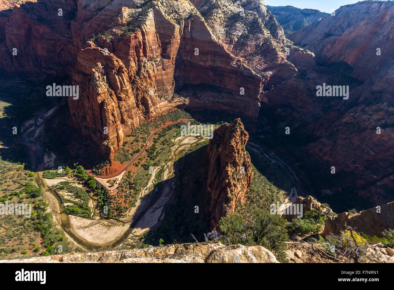 View from the top of Angel's landing, Zion Stock Photo - Alamy