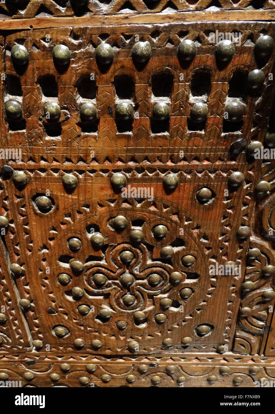 Embossed wooden wedding chest from North Africa. Dated 18th Century ...