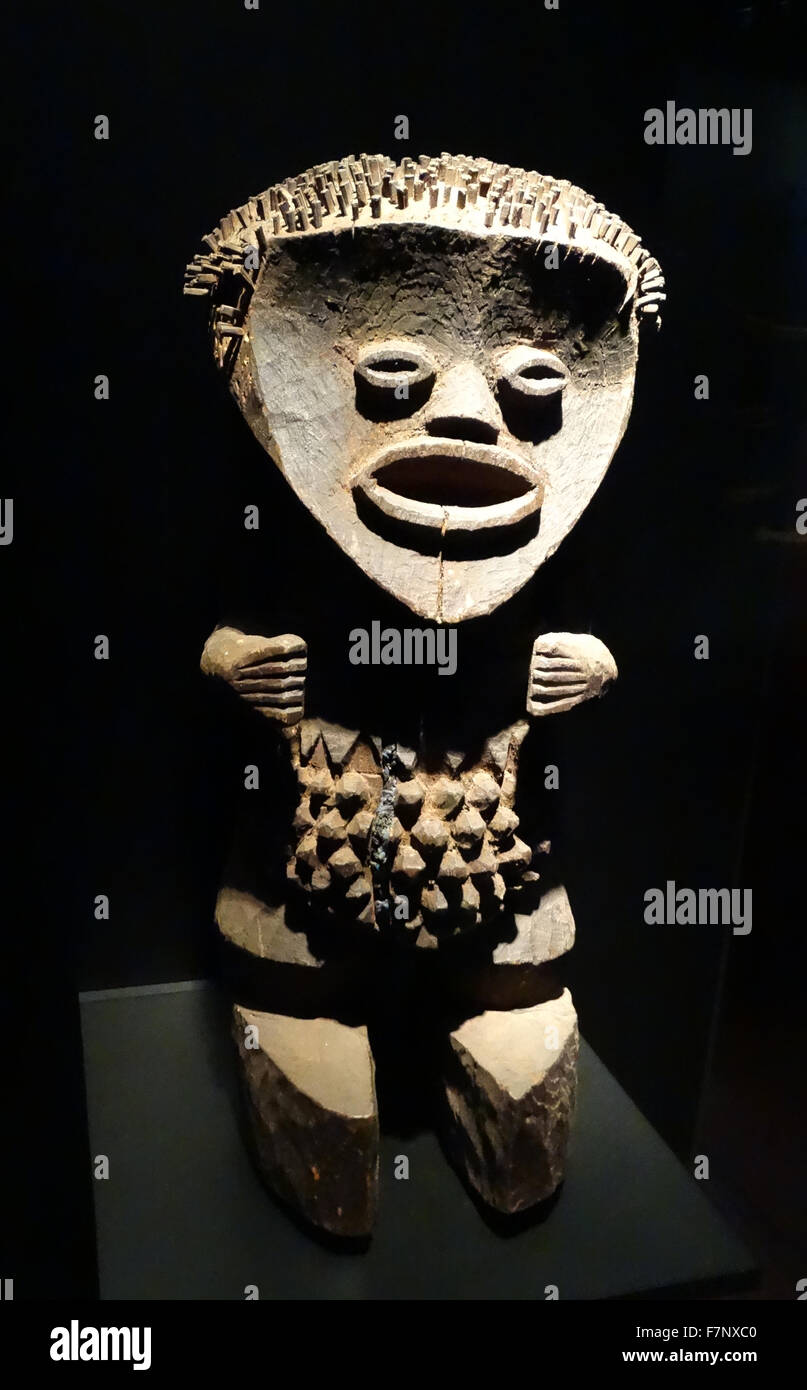 Wooden protective statue used to protect the owner from evil, from ...