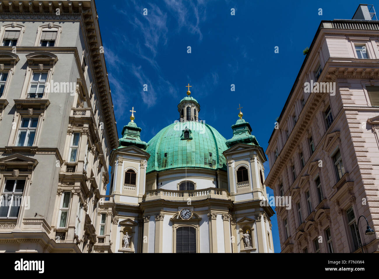 Vienna, Austria - famous Peterskirche (Saint Peter's Church Stock Photo ...