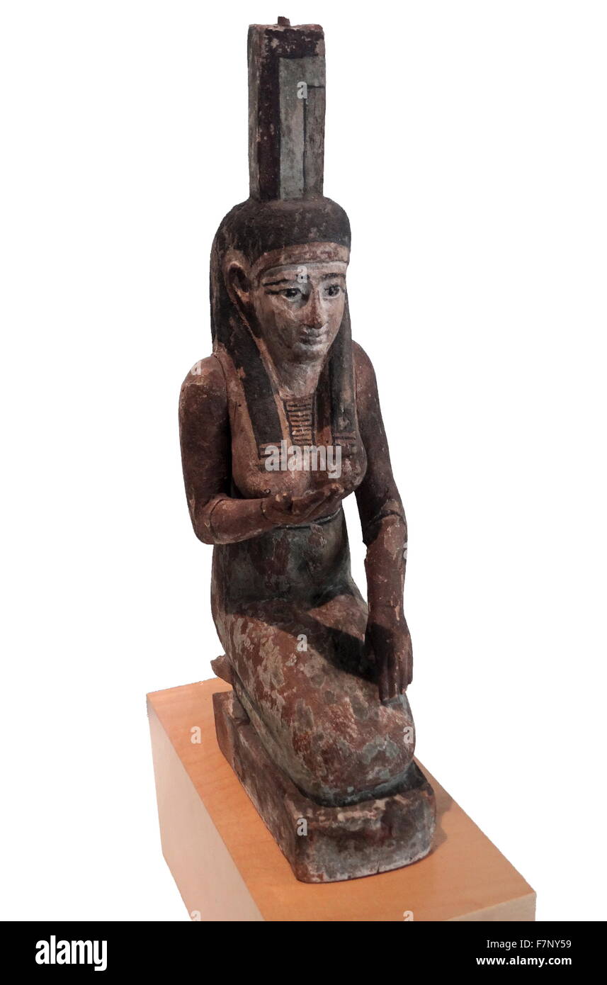 Depiction of the goddess Nephthys. Wood. Late Period (715-332 BC ...
