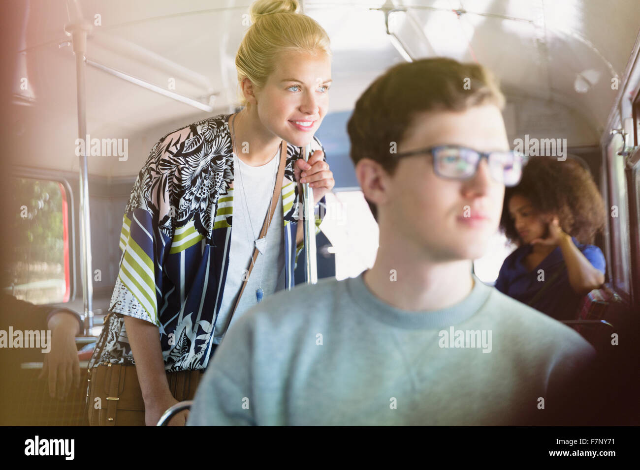 Looking out bus window hi-res stock photography and images - Alamy