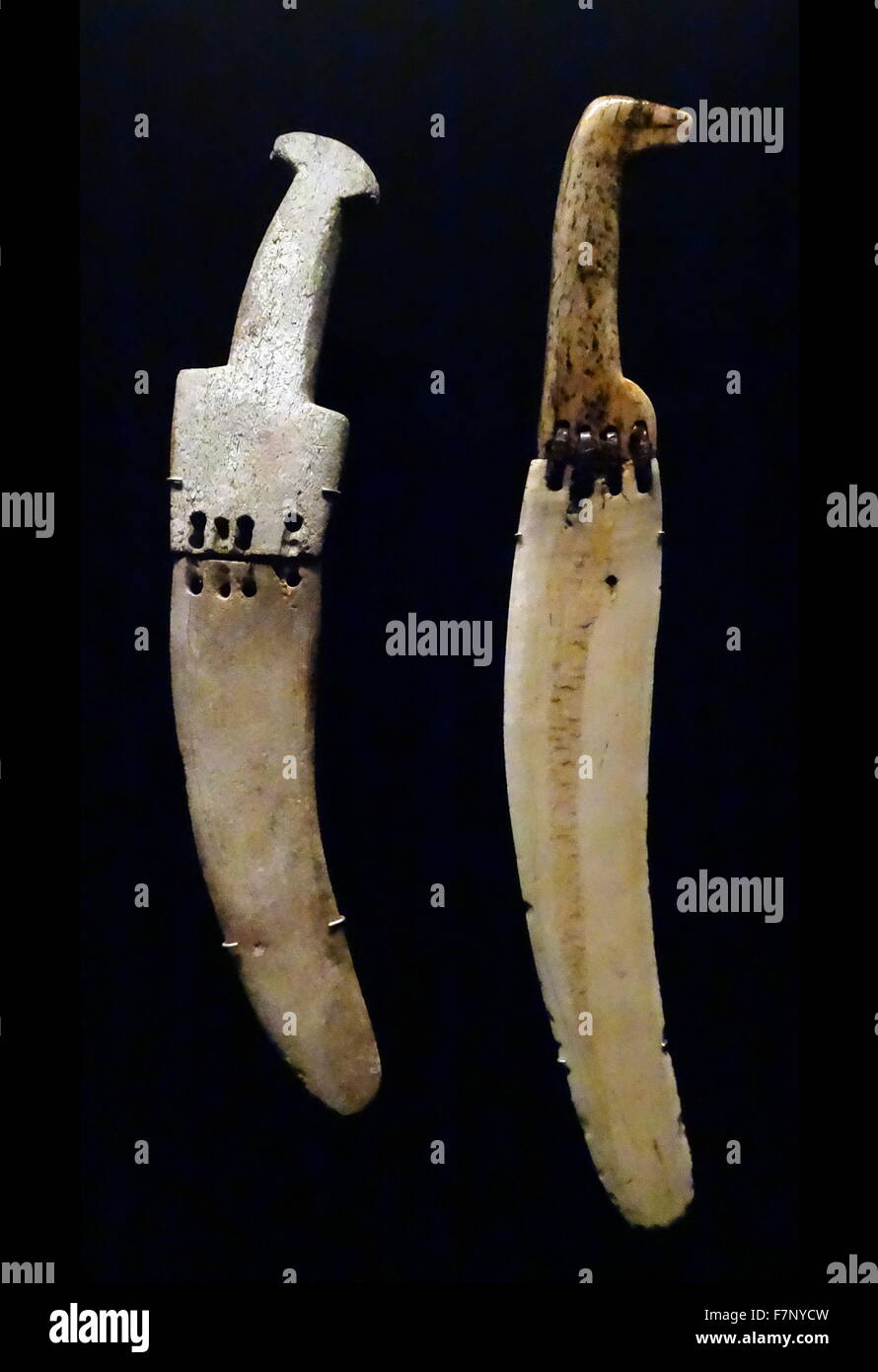 Knives with Ivory handles from either Alaska or Canada. Dated 19th ...