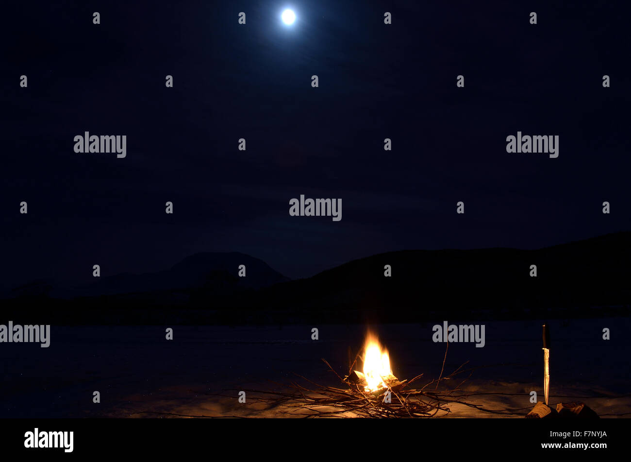 Campfire Full Moon High Resolution Stock Photography and Images - Alamy