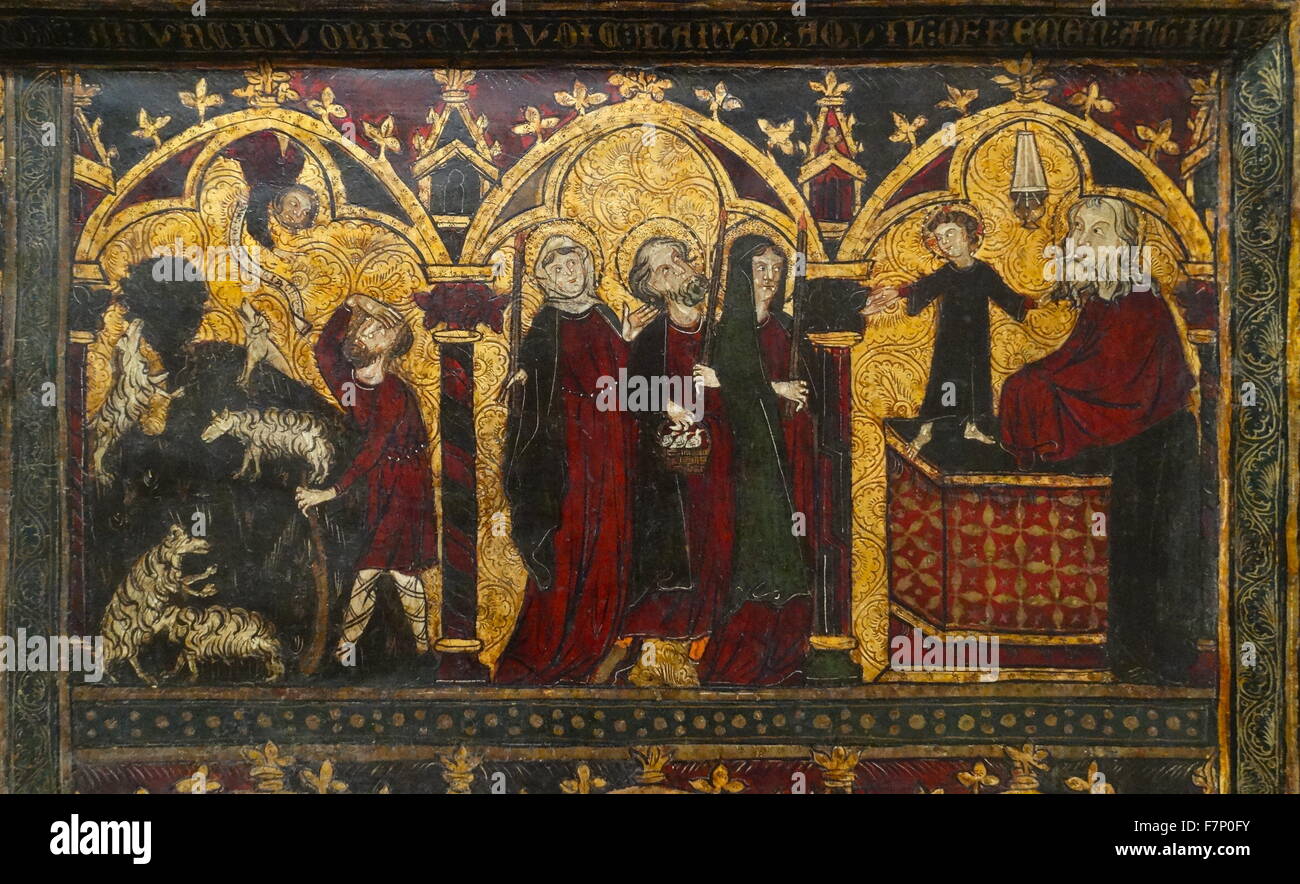 Frontal depicting the childhood of Jesus by Anonymous. Dated 14th ...