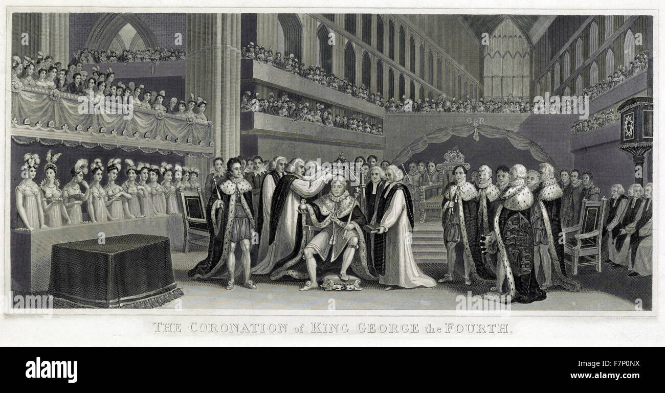 The coronation of King George IV of England in 1820; engraved by J ...