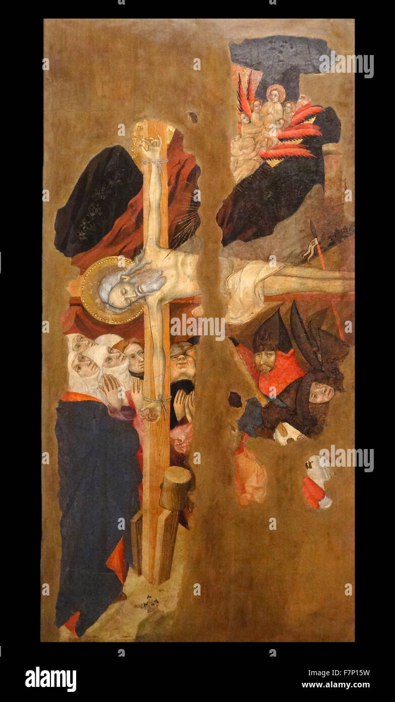 Crucifixion of Saint Andrew by Lluís Borrassà (1360-1425) Catalan painter born in Girona. Dated ...