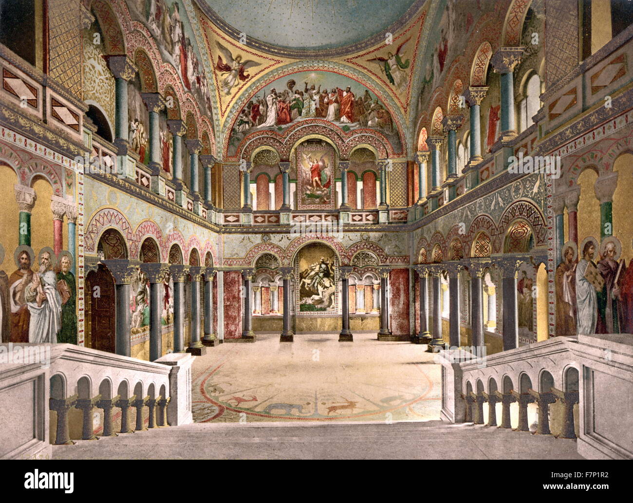 Throne room, Neuschwanstein King Ludwig II castle, Upper Bavaria ...