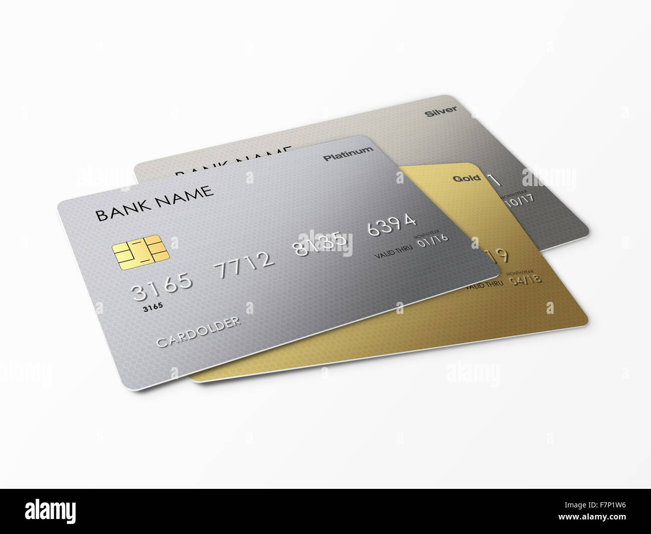 Credit cards isolated over white background Stock Photo - Alamy