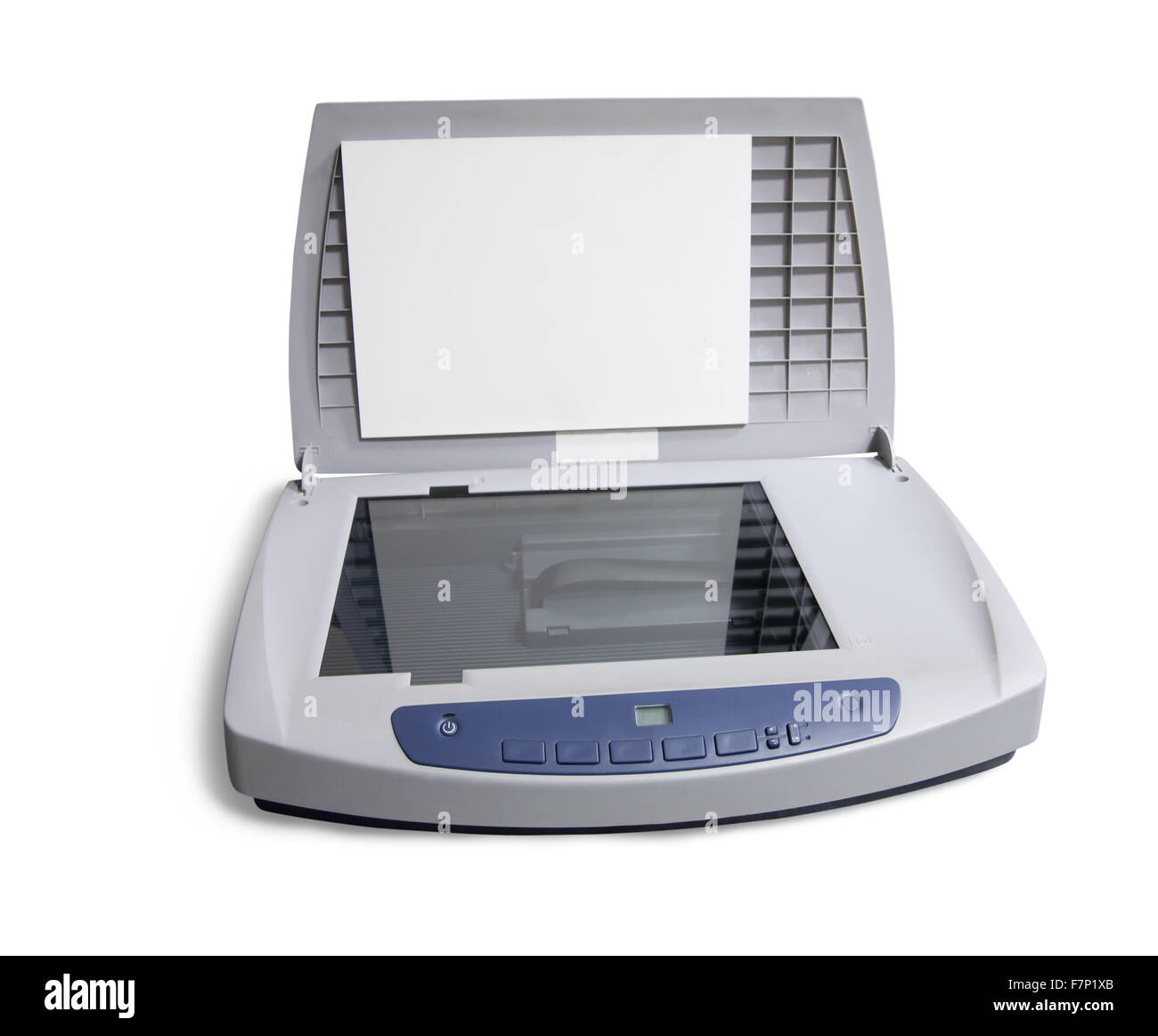 opened office A4 scanner. Isolated on white with clipping path Stock ...