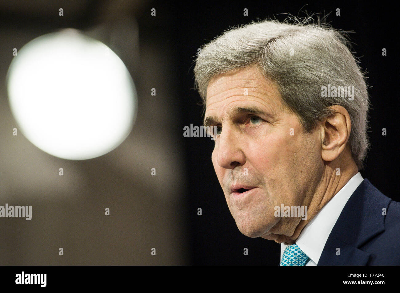 Brussels, Belgium. 2nd December, 2015. US Secretary of State John Kerry ...