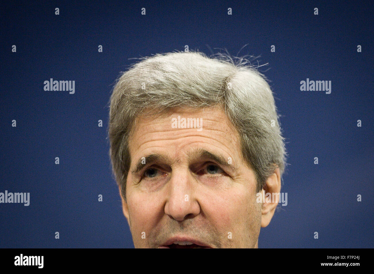 Brussels, Belgium. 2nd December, 2015. US Secretary of State John Kerry ...