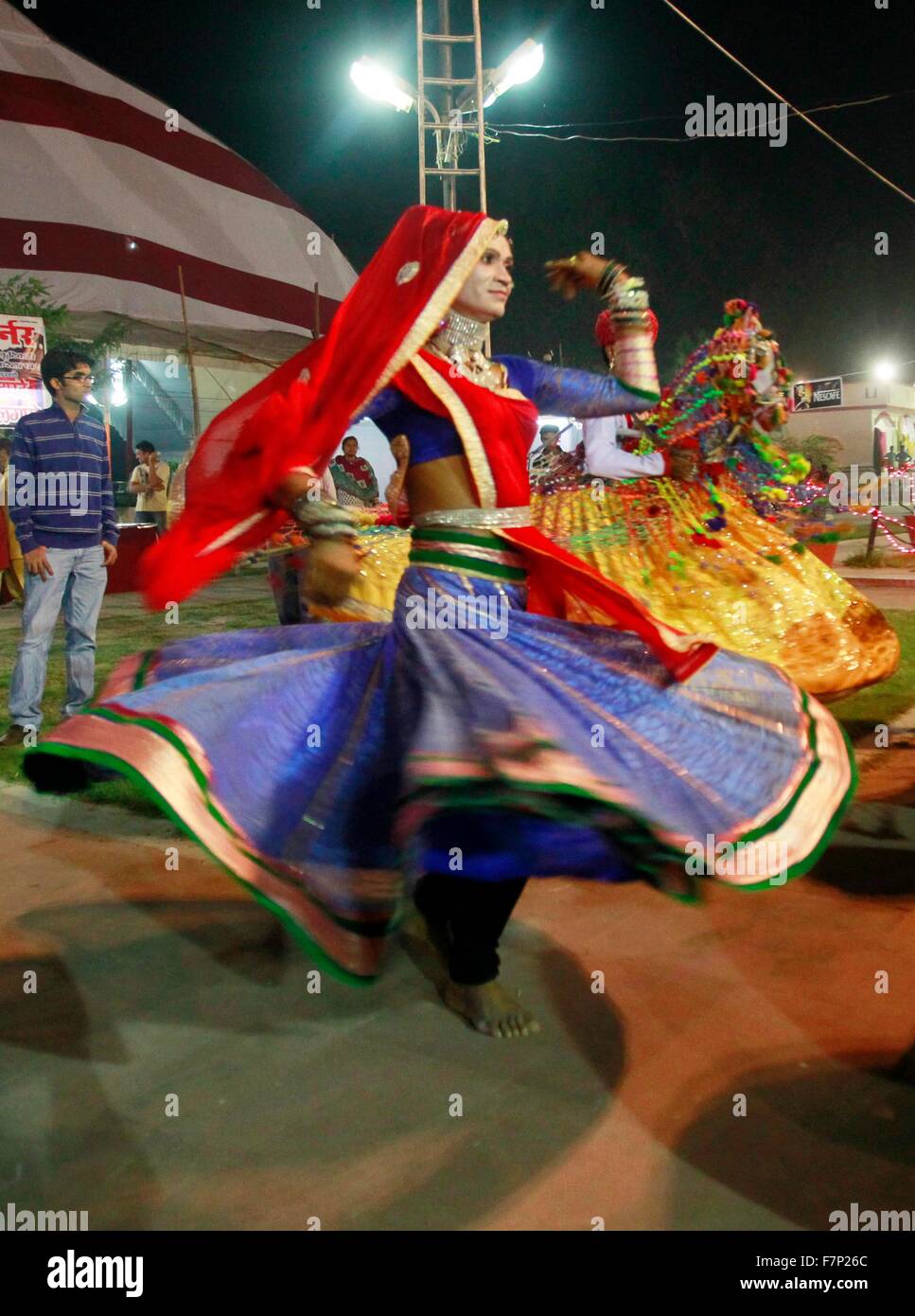 Allahabad, India. 01st Dec, 2015. Rajasthani artists perform Kalbeliya ...
