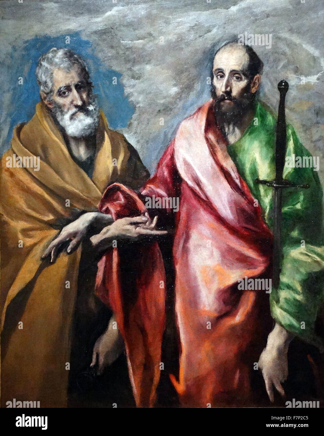Painting titled 'Saint Peter and Saint Paul' by El Greco (1541-1614) a ...