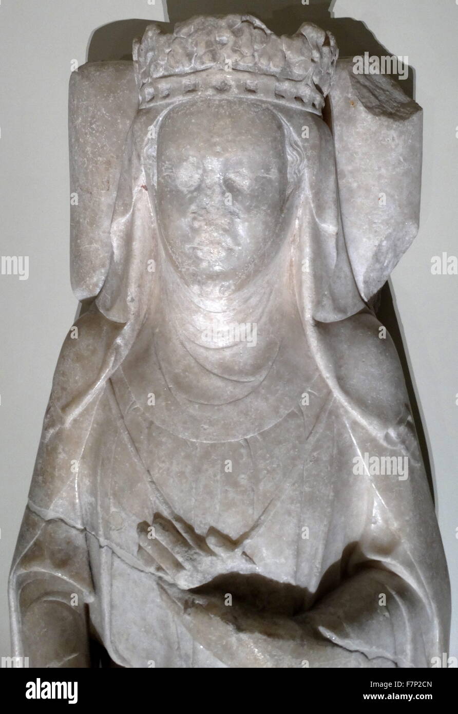 Marble recumbent figure of Mary Queen of Cyprus, by Juan de Tournai ...