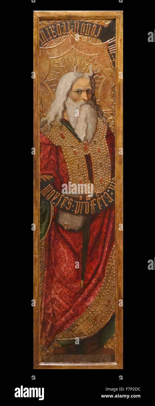 Portrait of Moses by Juan Gascó (1500-1529) painter of the kingdom of ...