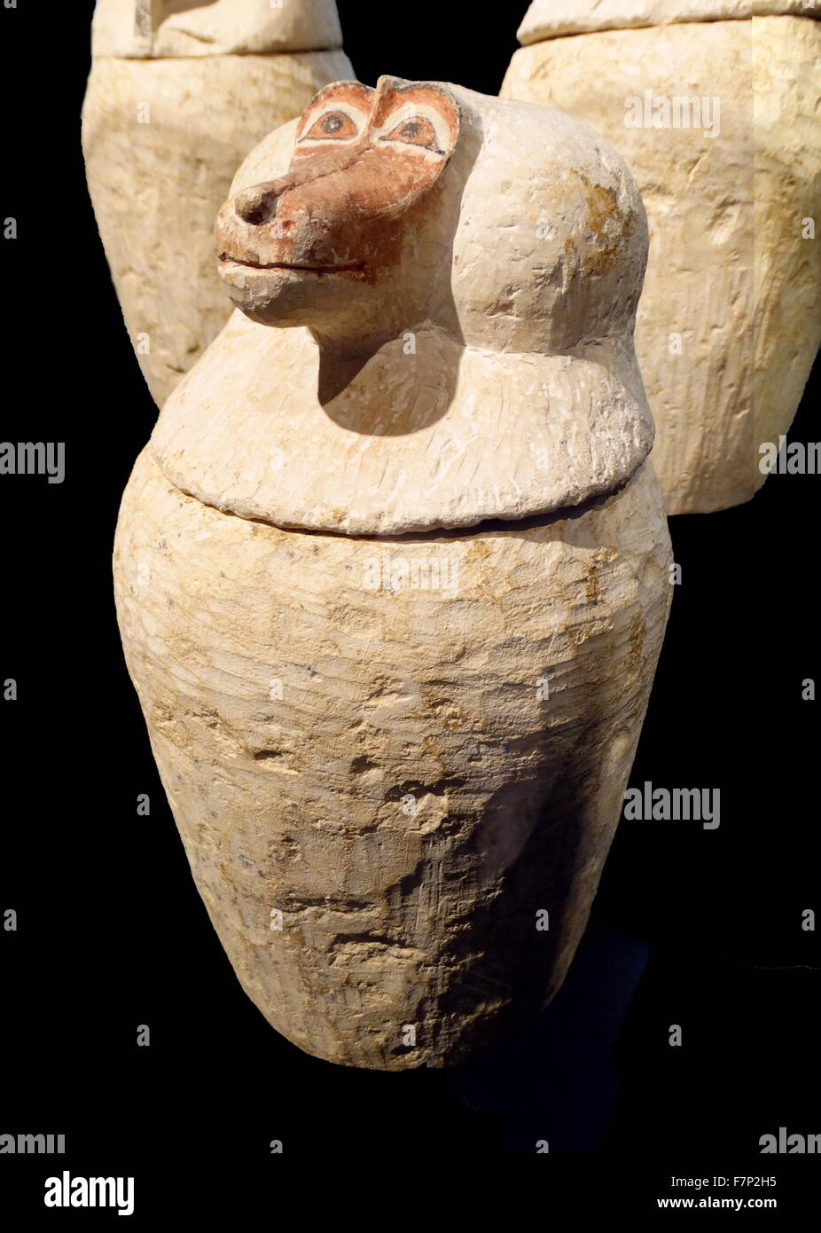 Ancient Egyptian funerary urn or Canopic jar 26th Dynasty, 664-525 BC ...
