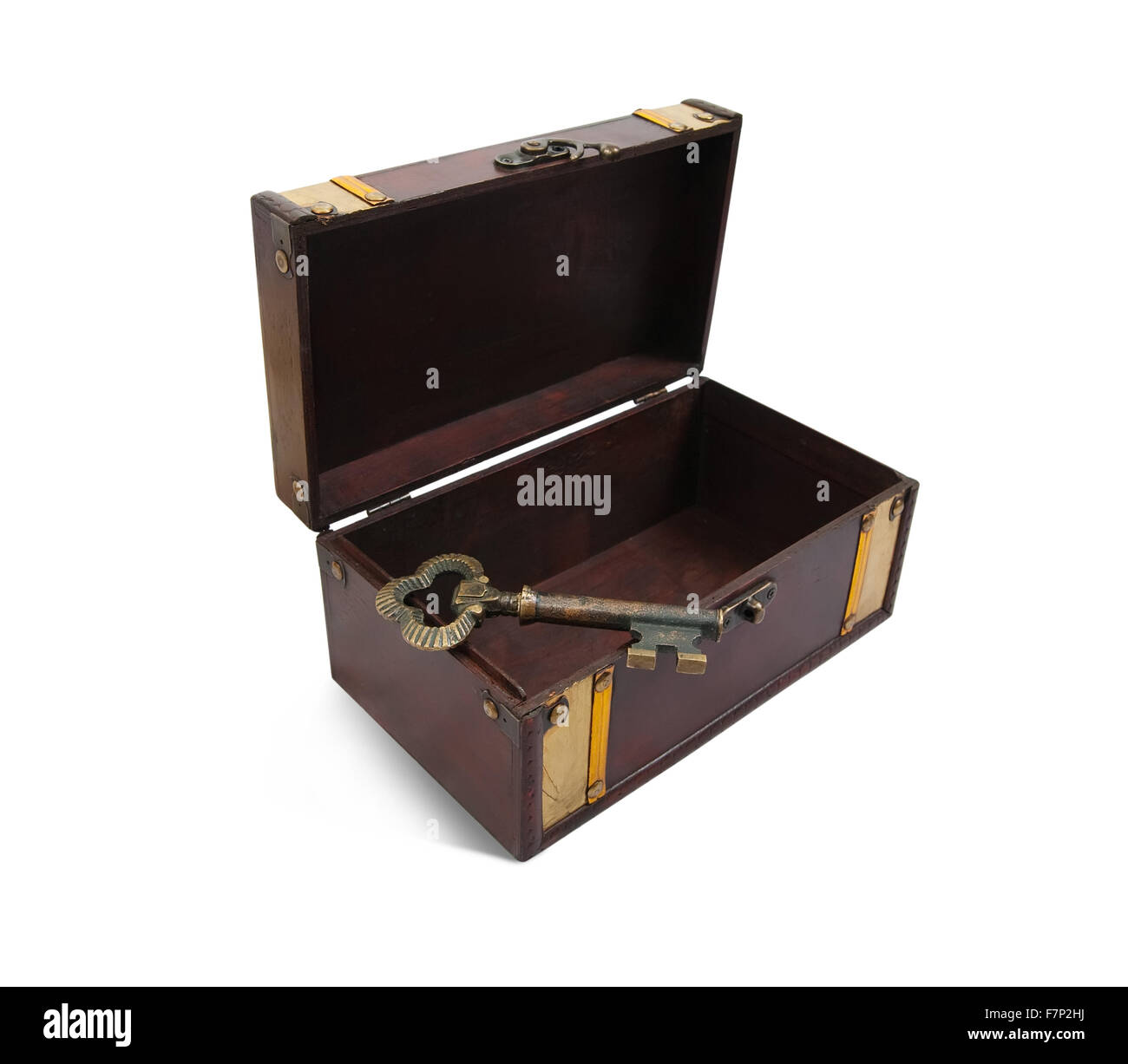 Empty treasure chest vintage key hi-res stock photography and images ...