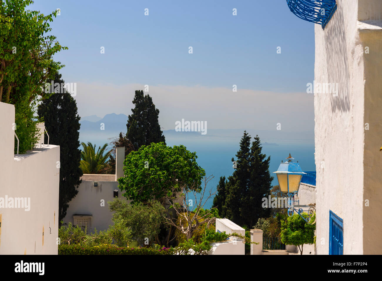 Old arabic town in Tunisia - Sidi Bu Said Stock Photo - Alamy