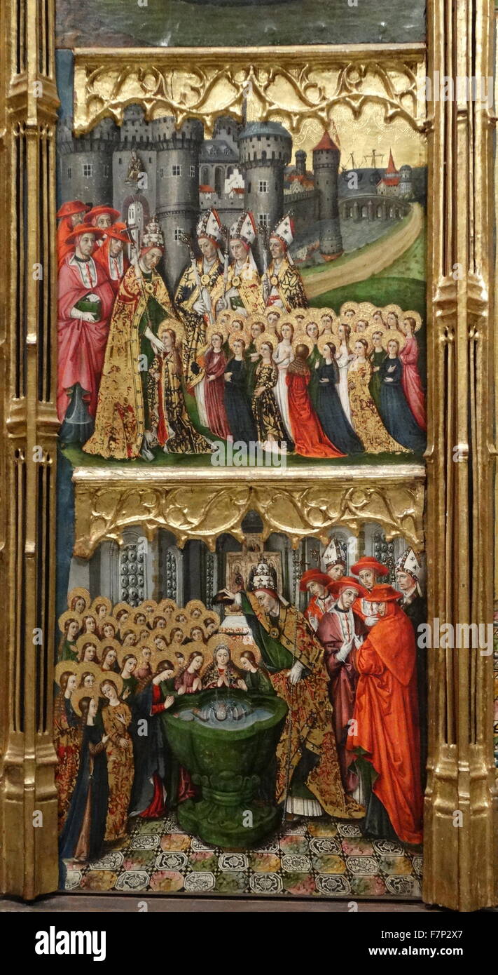 Detail from the altarpiece of Saint Ursula and the eleven thousand ...