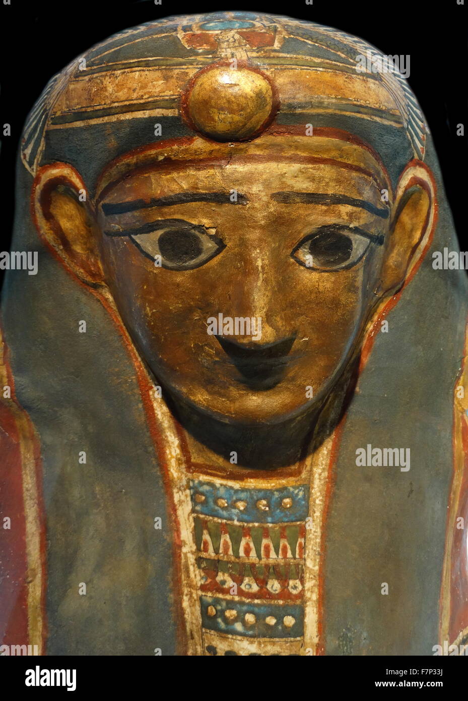 Roman-Egyptian Funerary mask. Cartonnage. 1st century BC Stock Photo ...