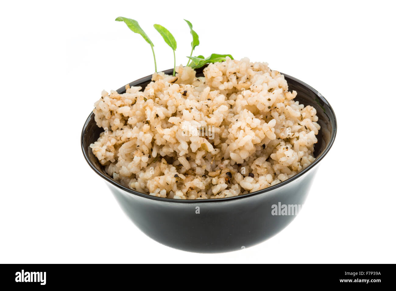 Boiled rice with herbs Stock Photo - Alamy