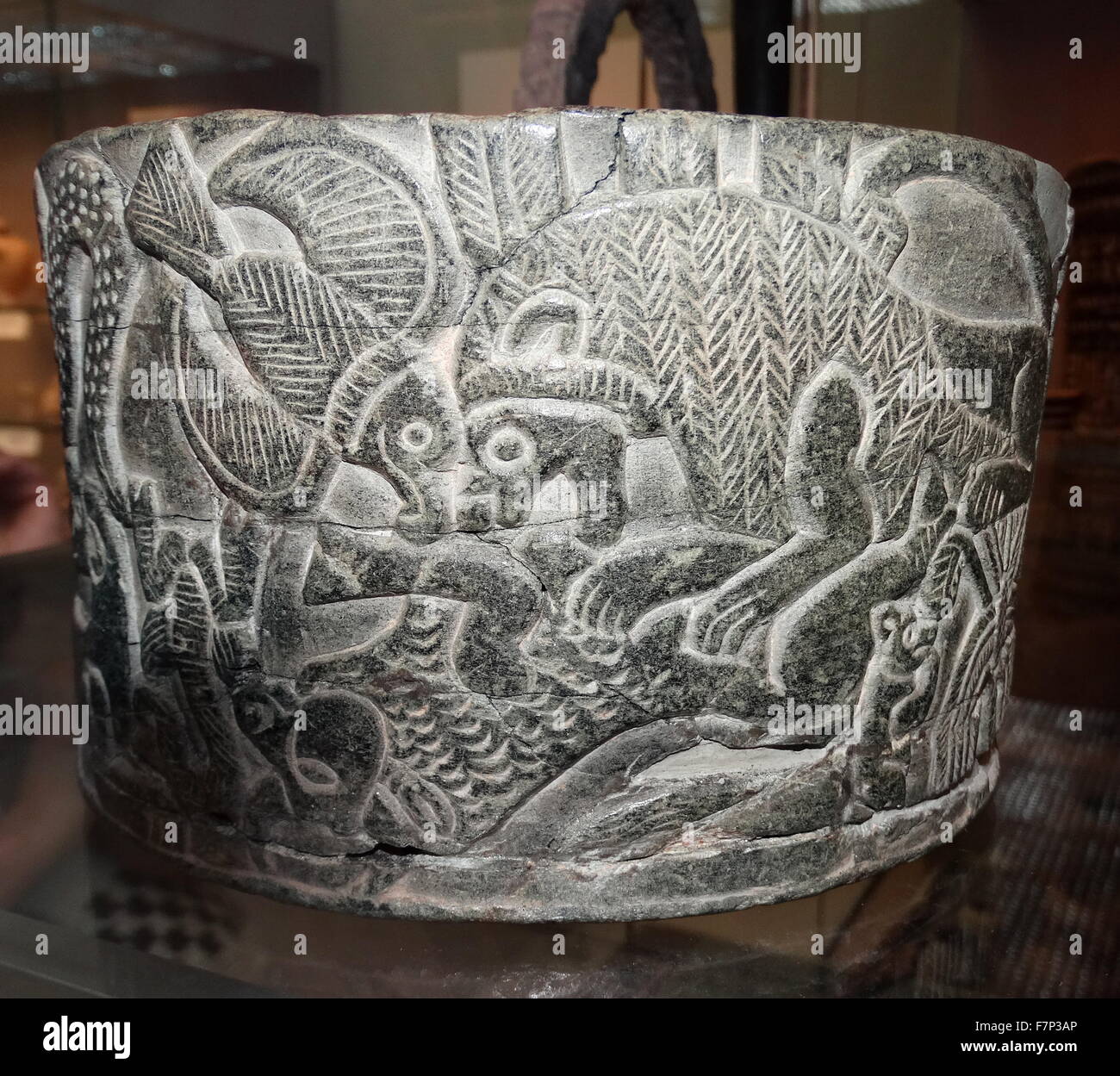 Chlorite vessel with mythological scene, from Iran. Dated Early ...