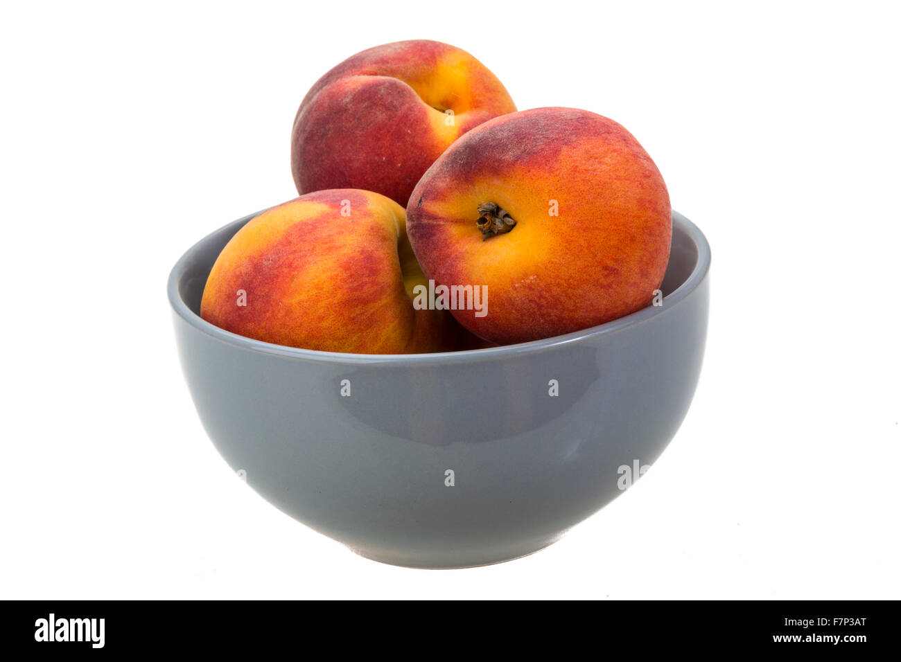 Bright ripe peaches isolated Stock Photo - Alamy