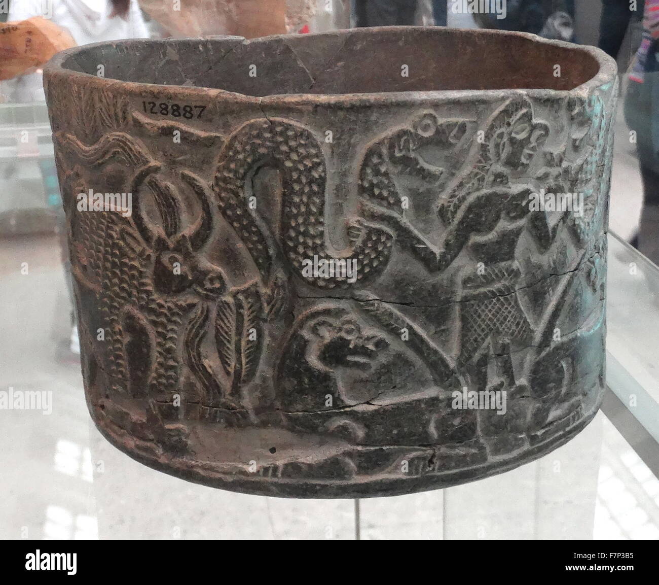 Chlorite vessel with mythological scene, from Iran. Dated Early ...