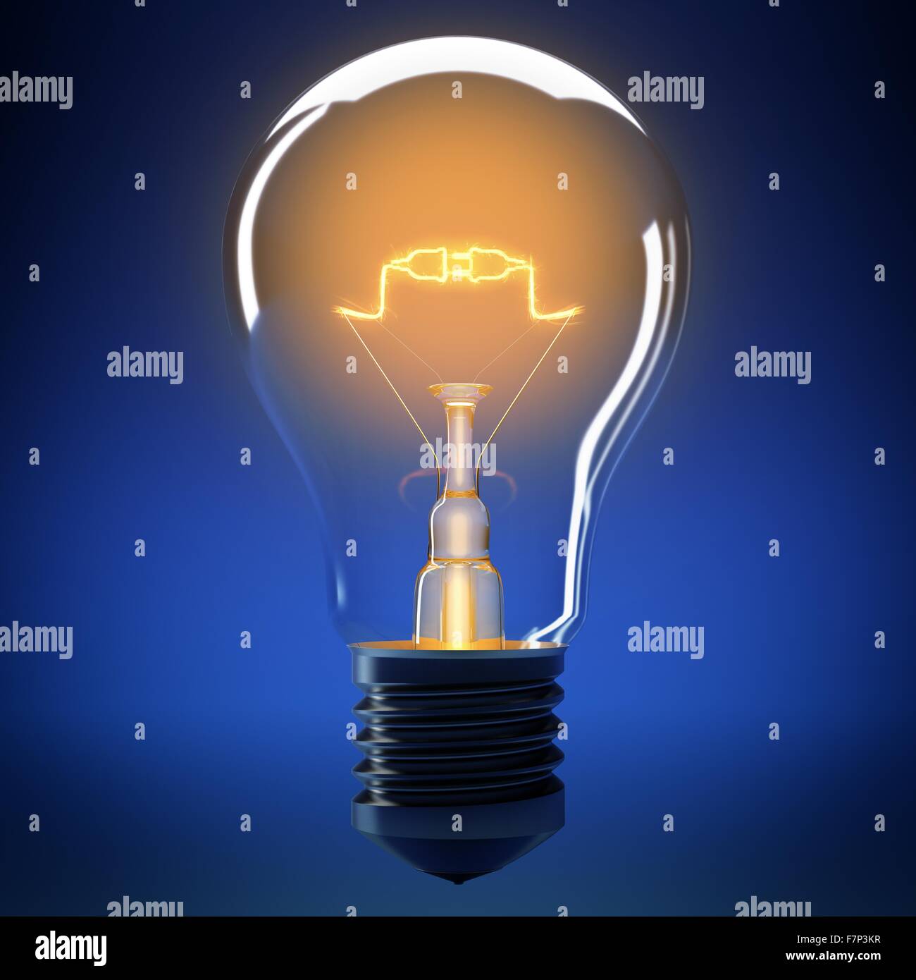 Bulb light connection Stock Photo - Alamy