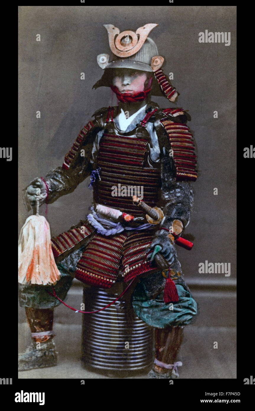 Historical Photograph Japanese Samurai Warrior Stock Photos ...