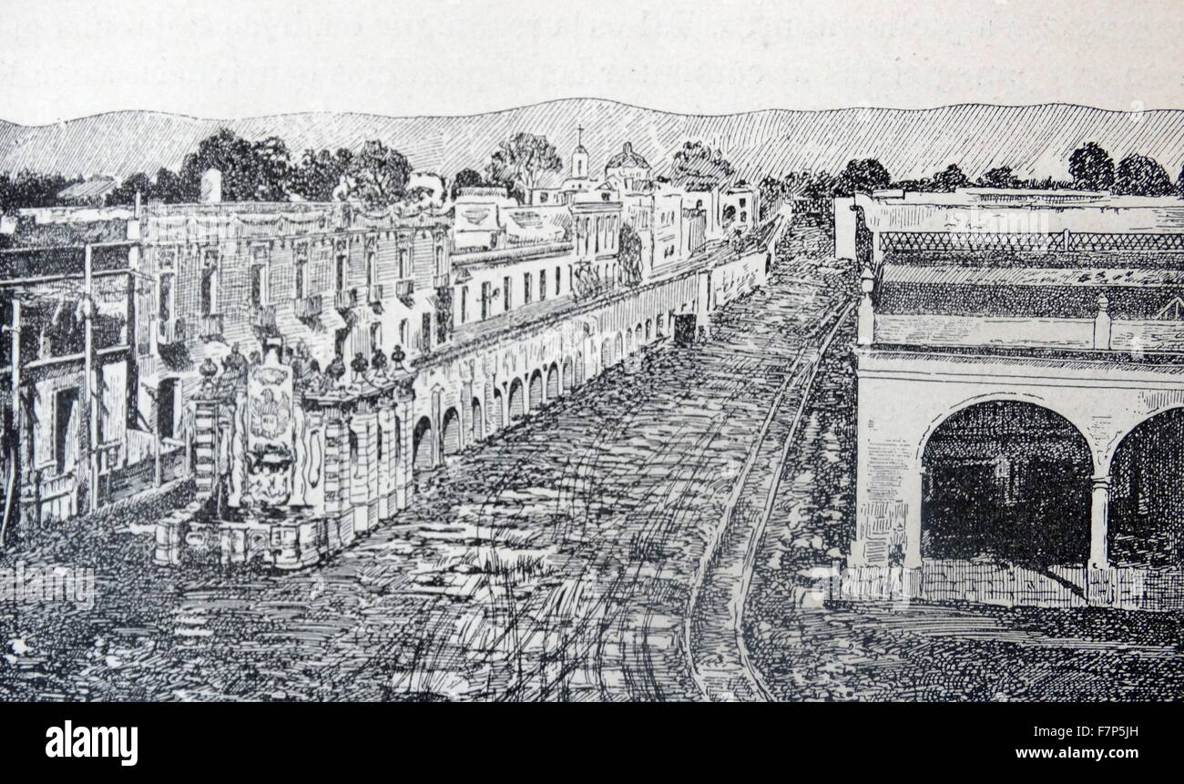 Chapultepec aqueduct aztec tenochtitlan era mexico city ruin mexico hi ...